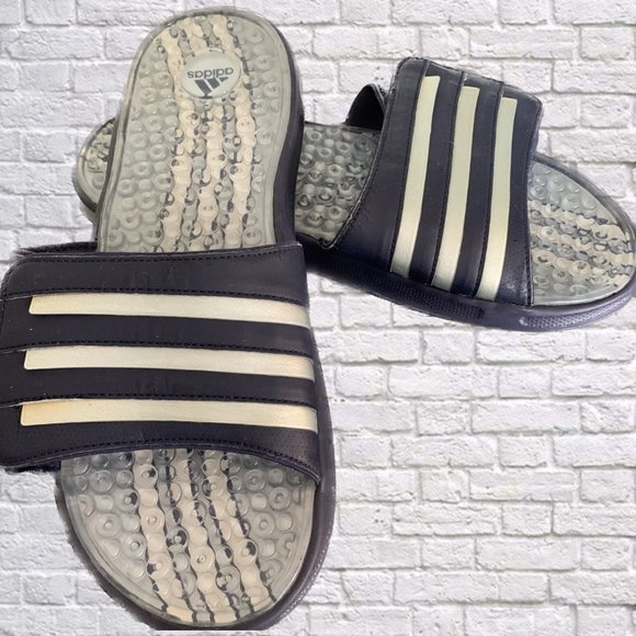 adidas | Shoes | Euc Adjustable Adidas Adilette Slides Mens 8 Athletic ...